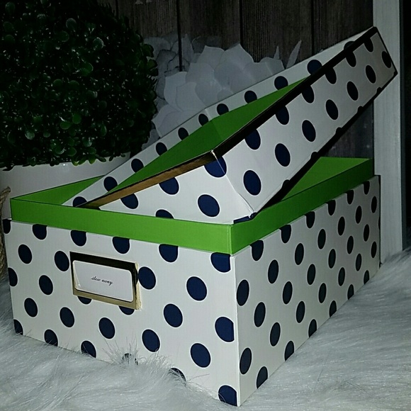 kate spade | Storage & Organization | Kate Spade Navy Dot Nesting Box ...